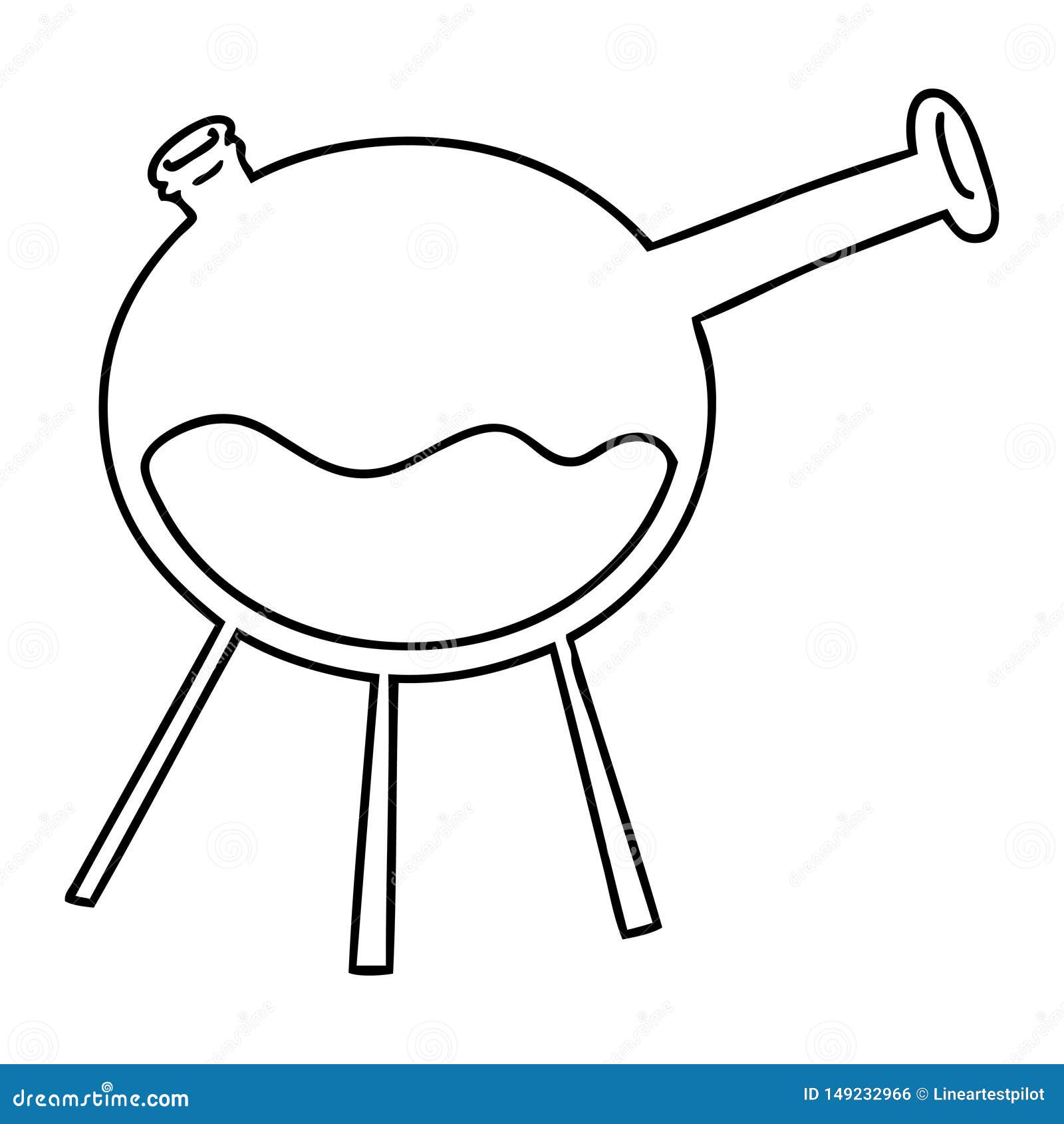 Line Drawing Doodle of a Science Test Tube Stock Vector - Illustration ...