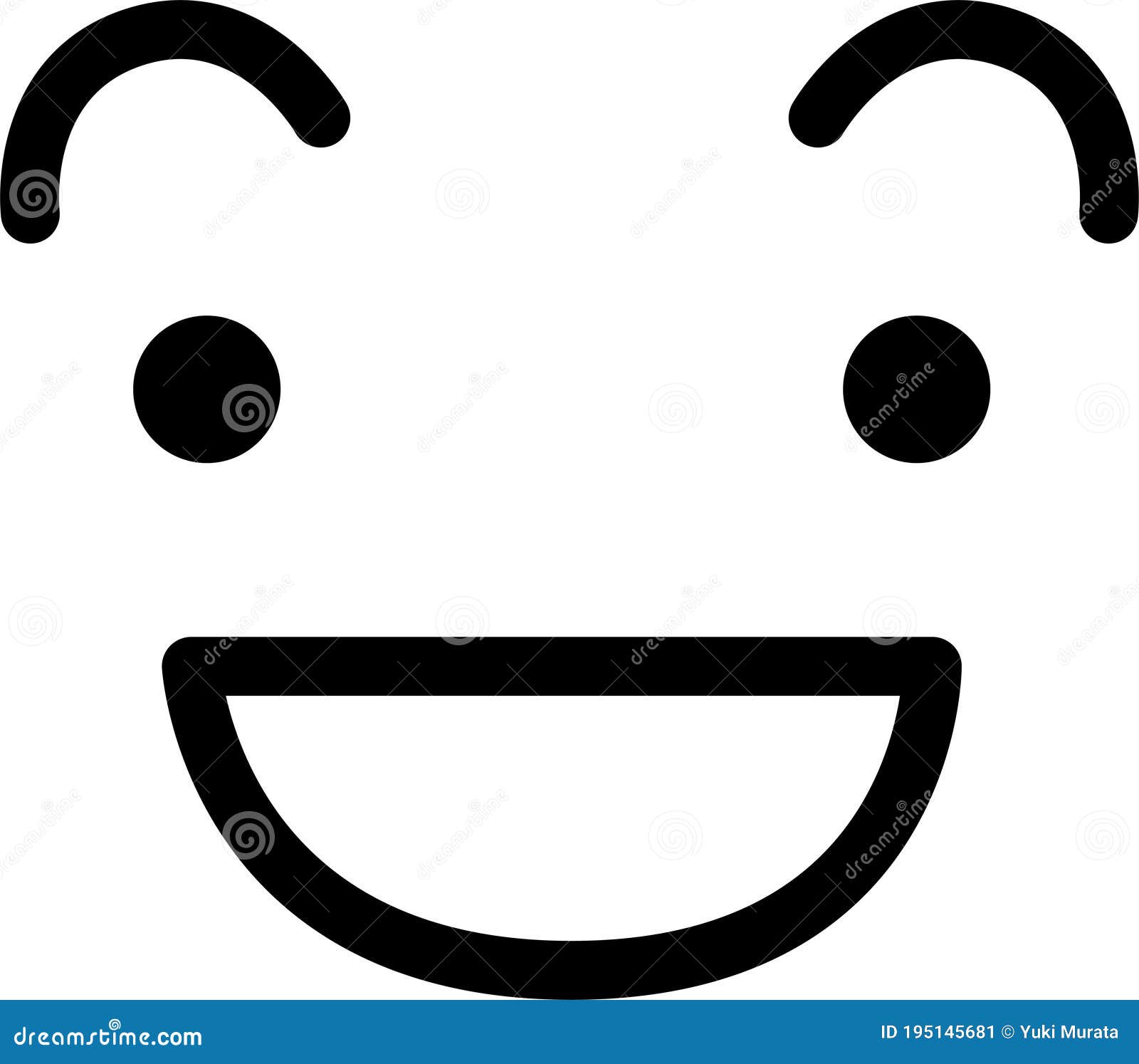 Line Drawing of Emoticon Face Icon Stock Vector - Illustration of ...