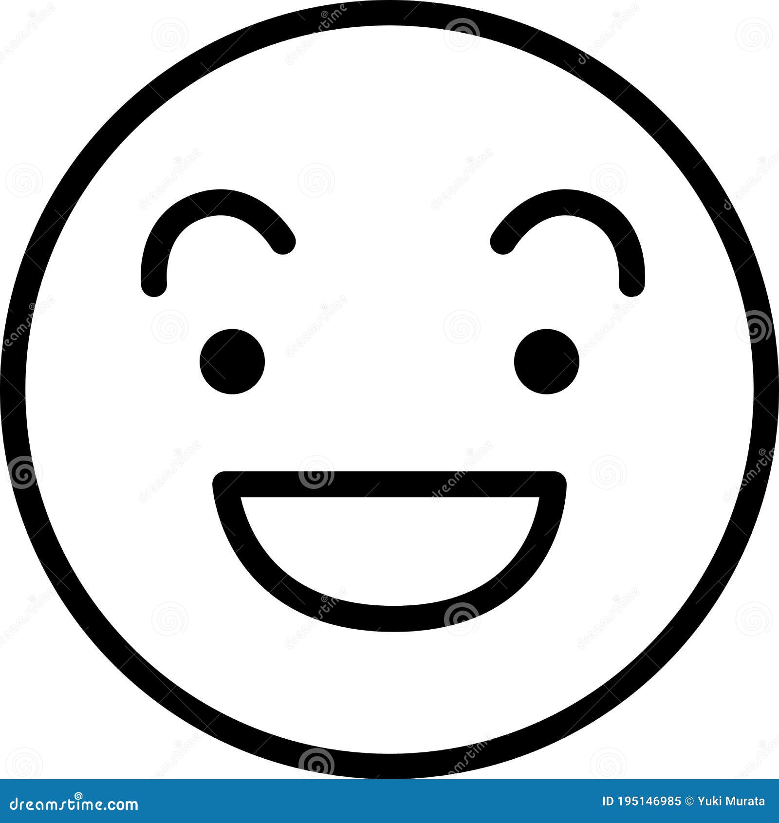 Line drawing emoticon icon stock vector. Illustration of graphic ...