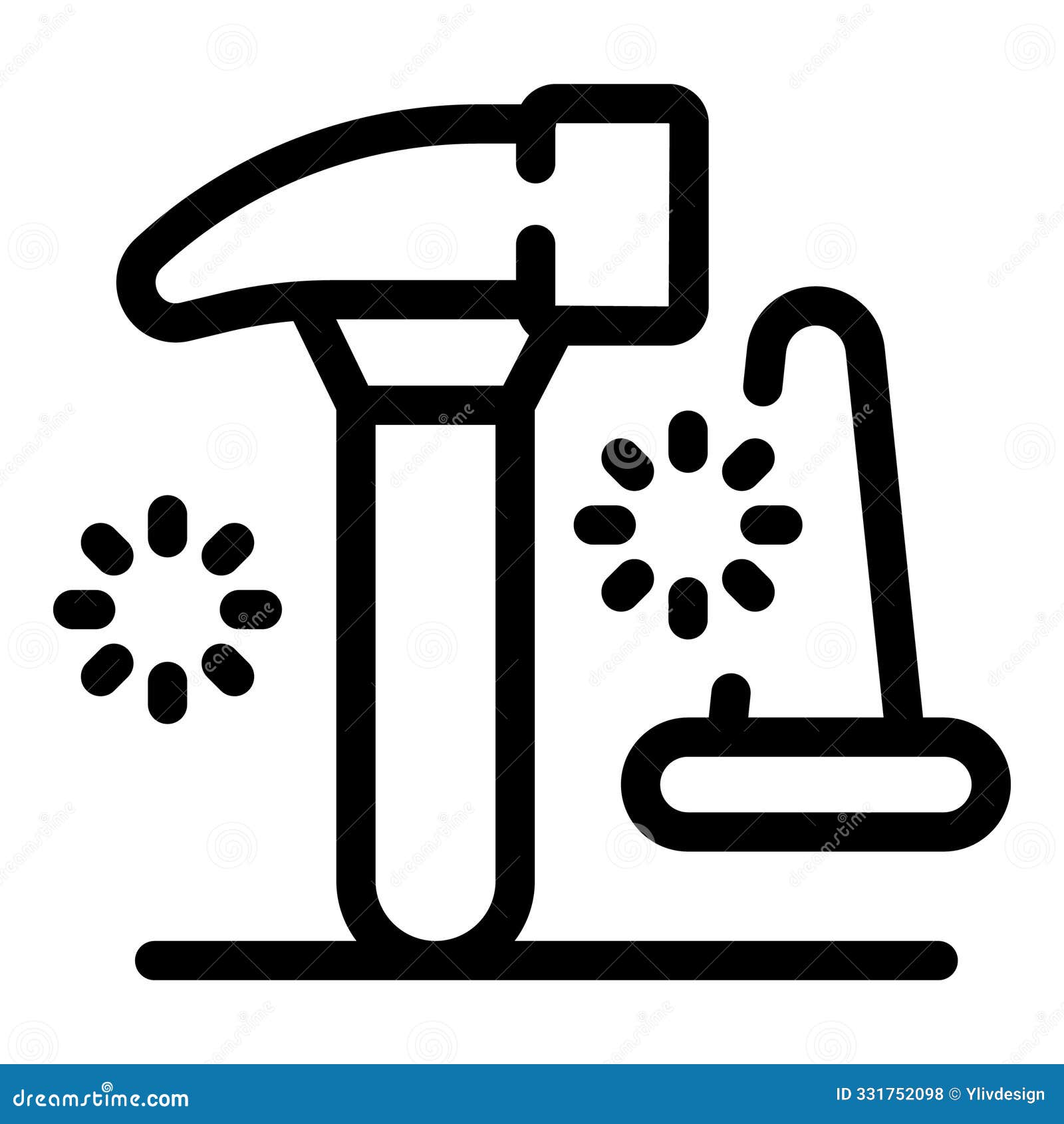 3d Man Hitting A Nail Stock Illustration | CartoonDealer.com #53127997