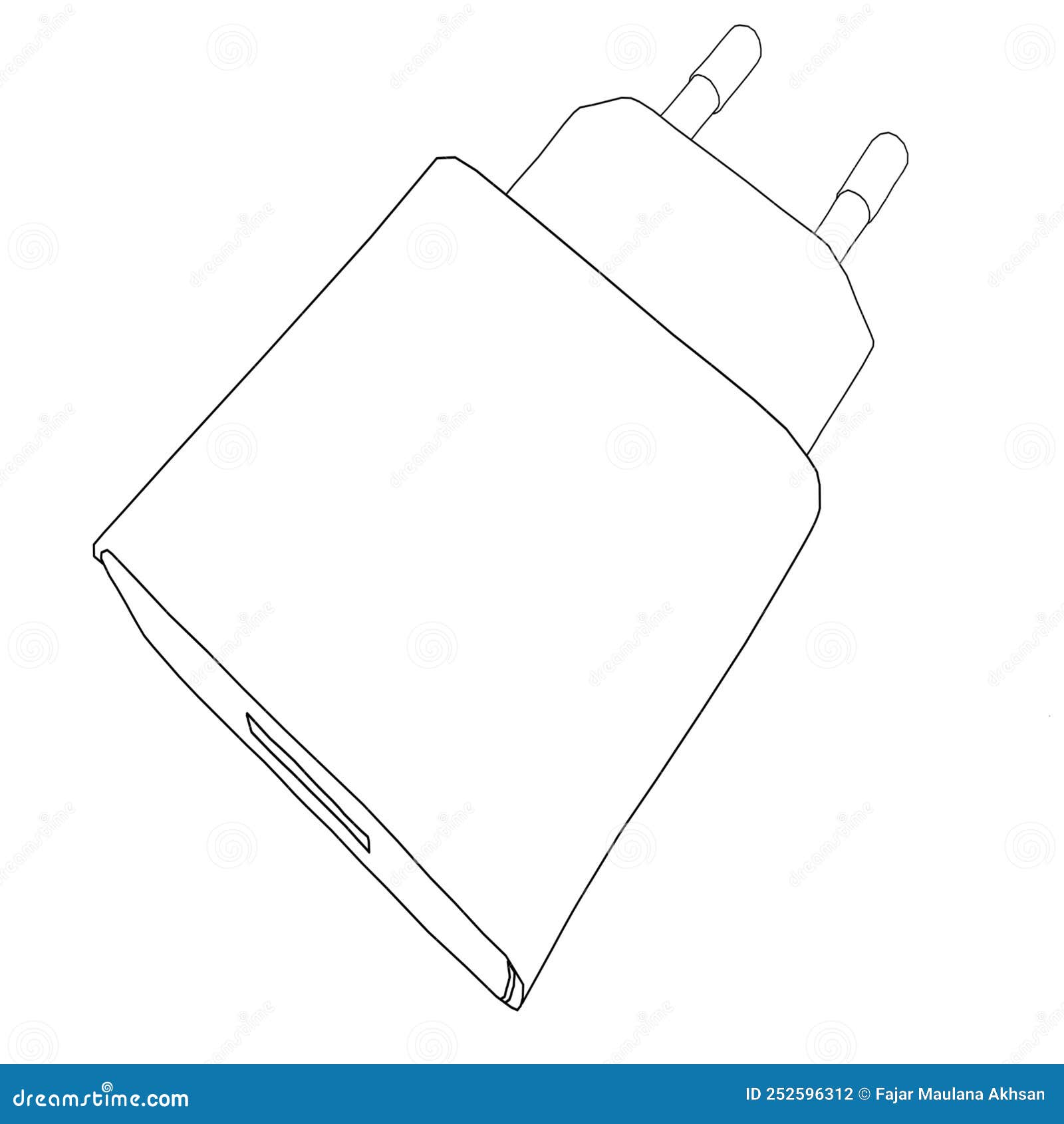 Line Drawing Head of Charger Stock Illustration - Illustration of ...