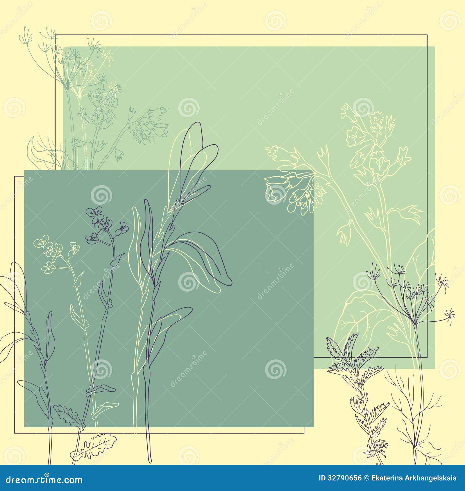 Line drawing herbs stock vector. Illustration of nature - 32790656