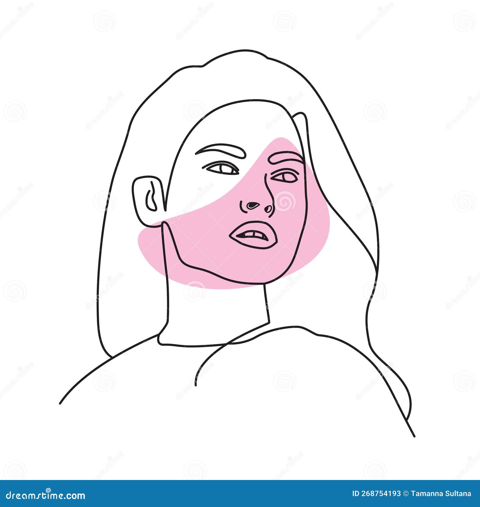 Line Drawing Illustration Design Stock Vector - Illustration of green ...