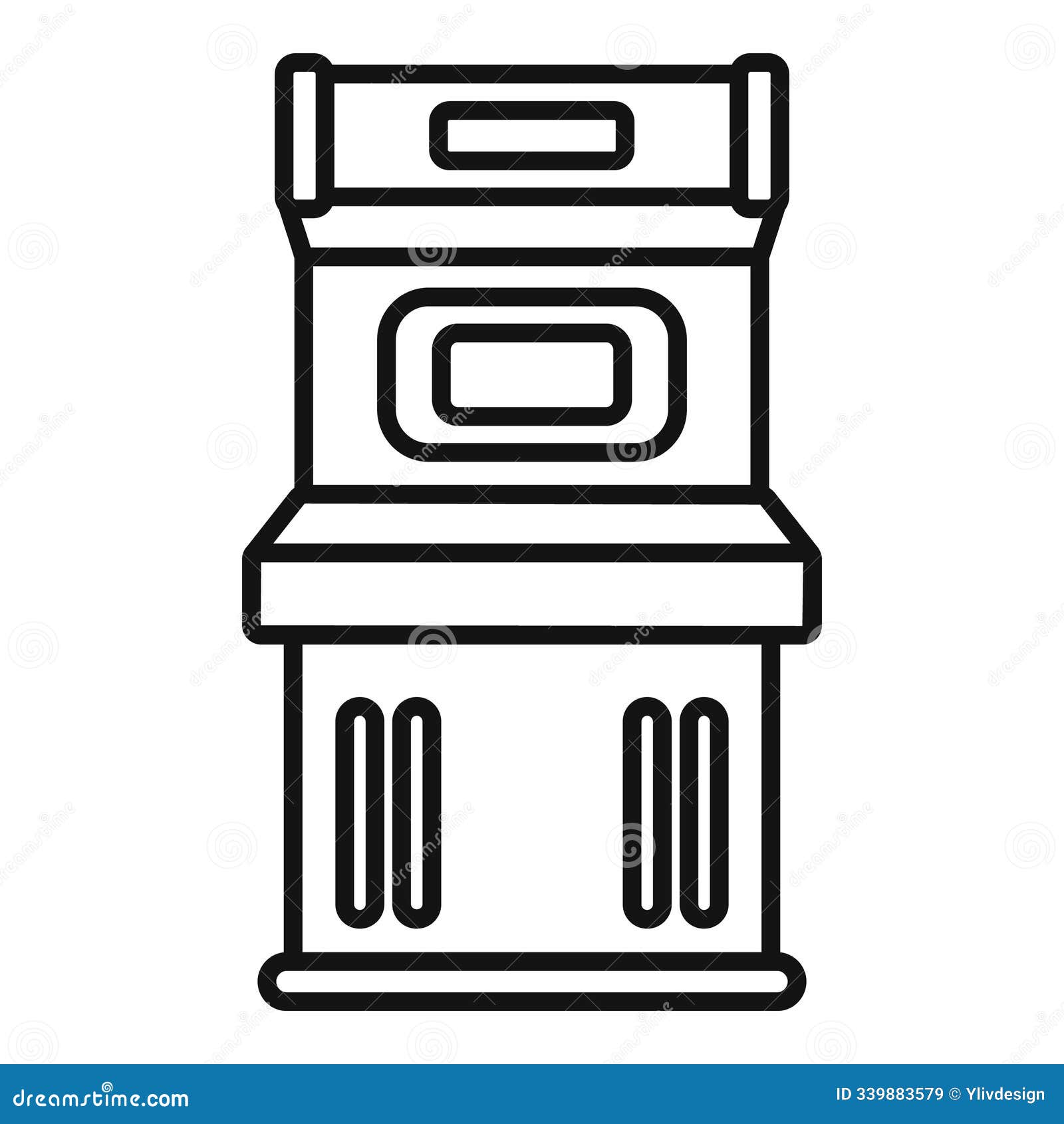 Big Open Arcade Machine with Buttons Showing Winning Combinations Stock ...