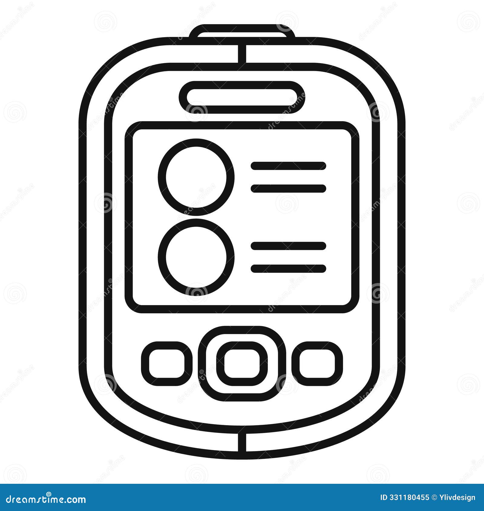 Personal Digital Assistant Showing Menu Interface with Buttons Stock ...