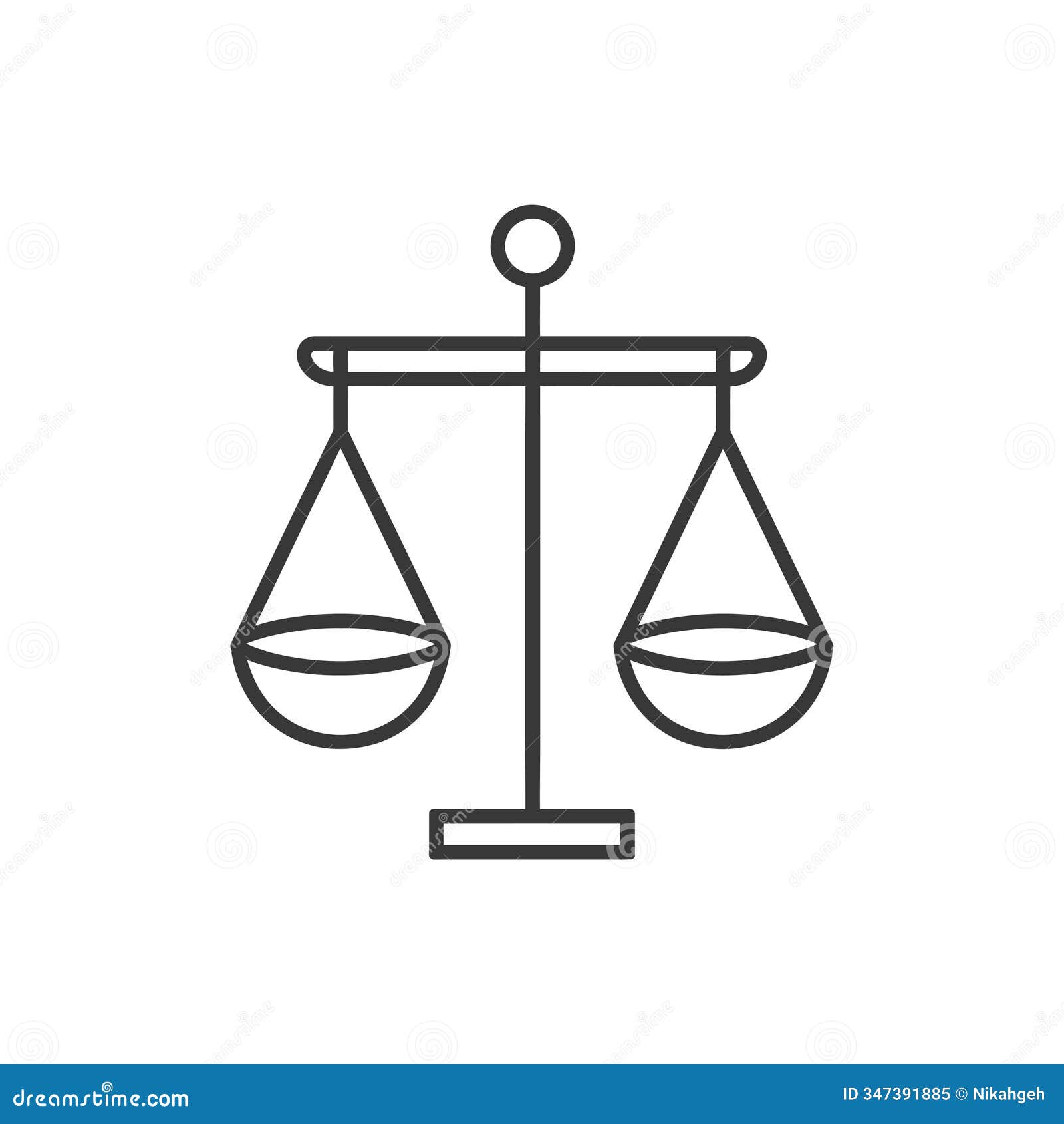 Balanced Scales Icon: Justice, Law, Equality Symbol Cartoon Vector ...