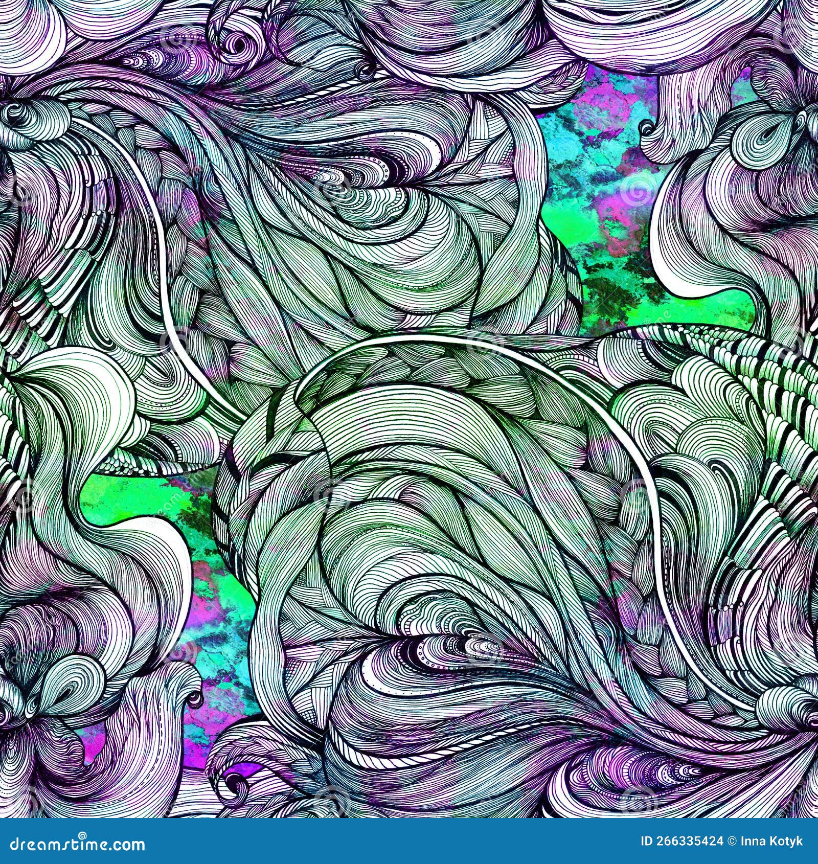 Line Drawing. Watercolor and Ink, Background Image - Abstract ...