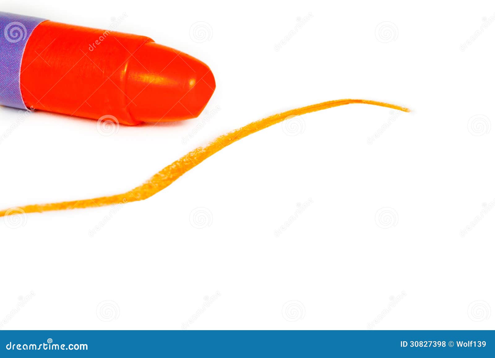 Line, Drawn in Orange Chalk Stock Photo - Image of pastel, horizontal ...