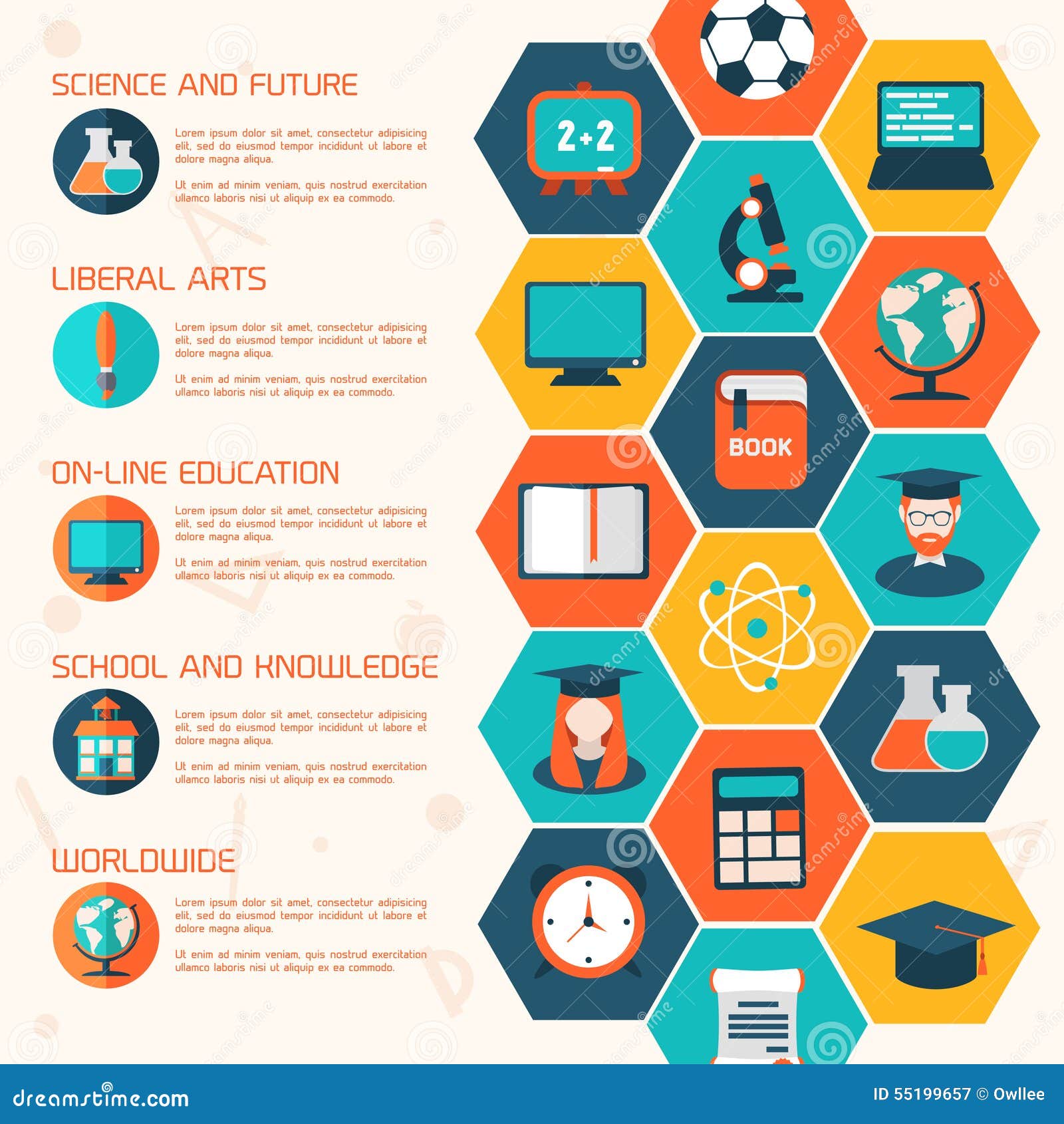 On-line Education Background. Stock Vector - Illustration of career ...