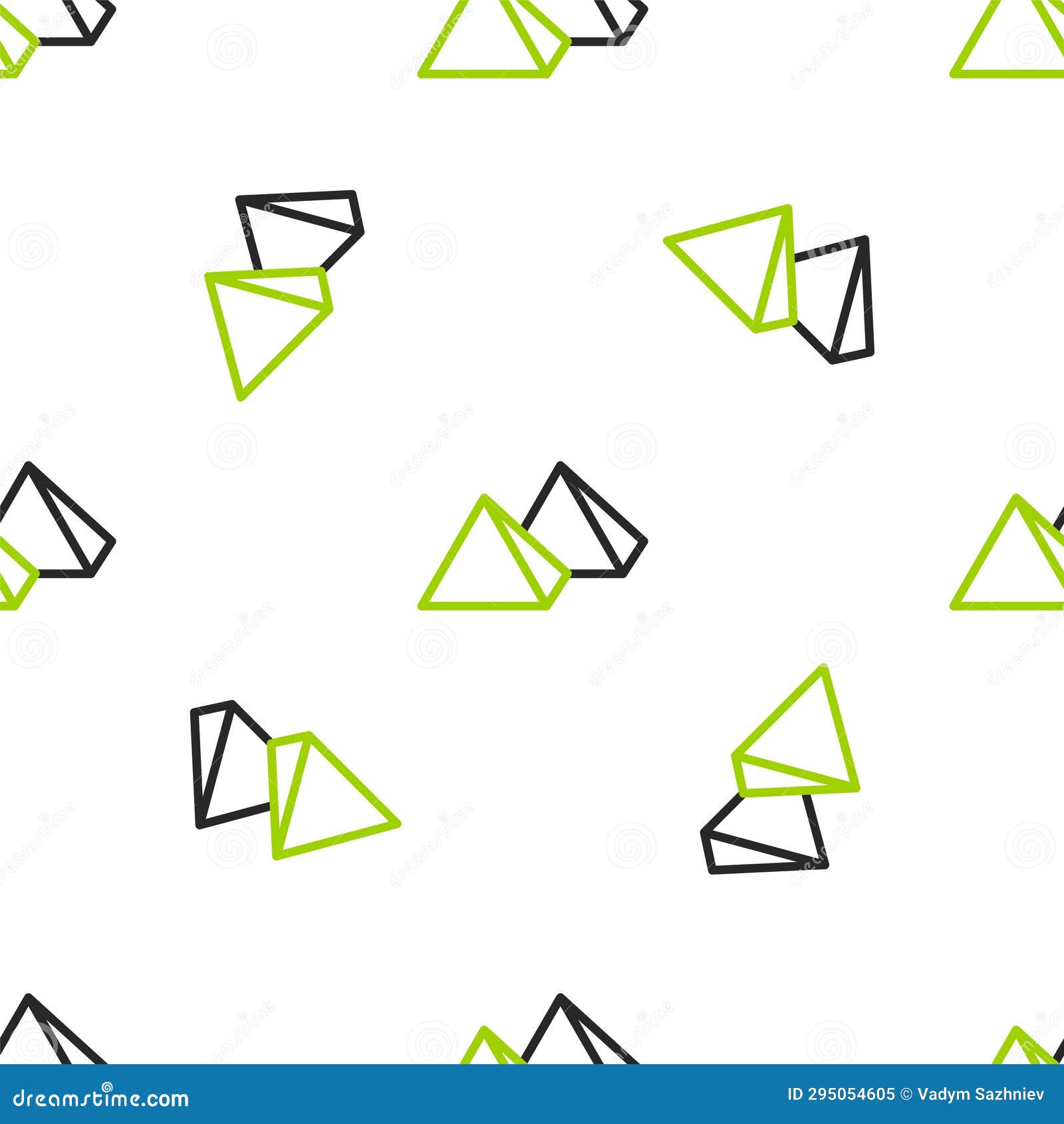 Line Egypt Pyramids Icon Isolated Seamless Pattern on White Background ...
