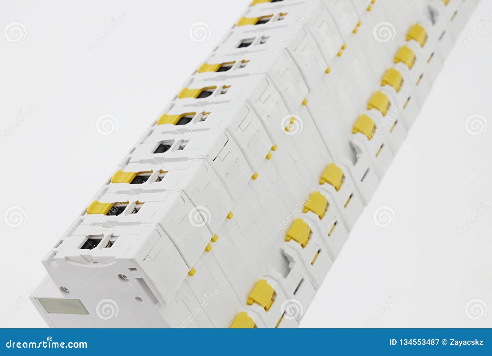 Line of Electrical Installation Modules Such As Circuit Breakers, Fuses ...