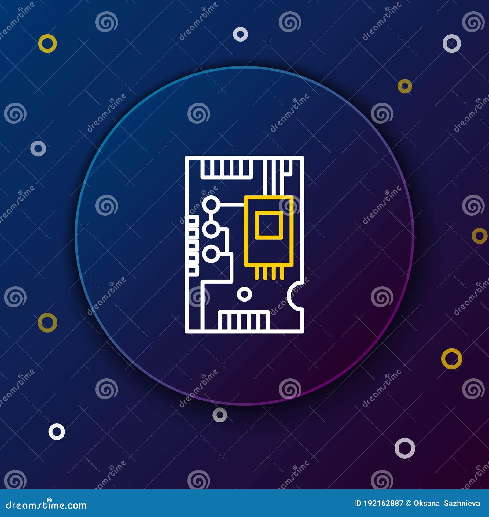 Line Electronic Computer Components Motherboard Digital Chip Integrated ...