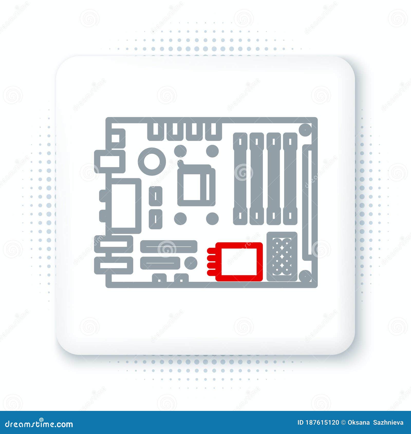 Line Electronic Computer Components Motherboard Digital Chip Integrated ...