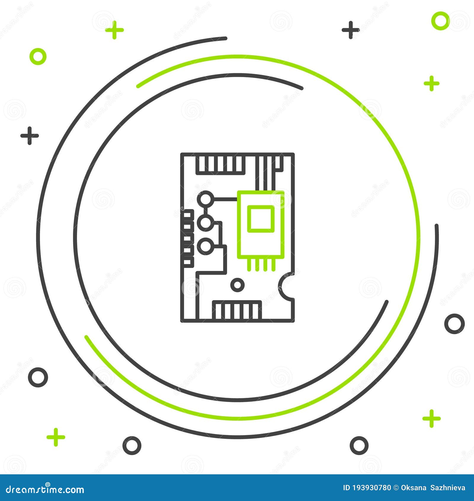 Line Electronic Computer Components Motherboard Digital Chip Integrated ...