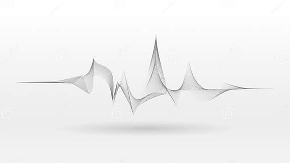 Line Element Sound Wave Rhythm Amplitude Peak Abstract Vector ...