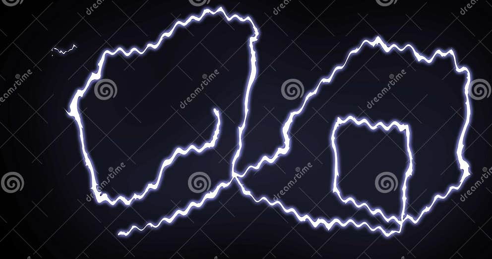 Line Elements with Glow Effect. Realistic Lightning. Stock Illustration ...