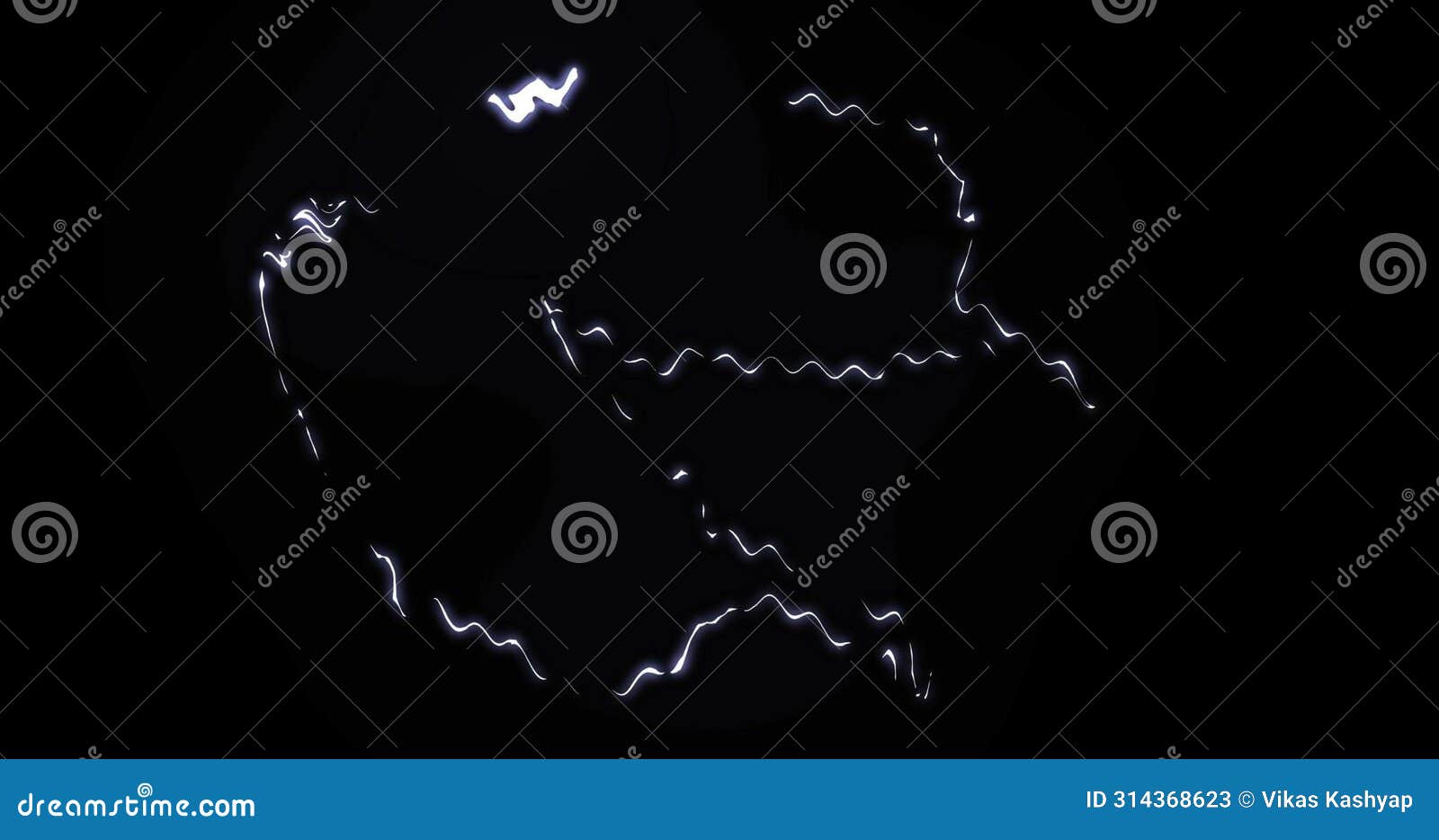 Line Elements with Glow Effect. Realistic Lightning. Stock Illustration ...