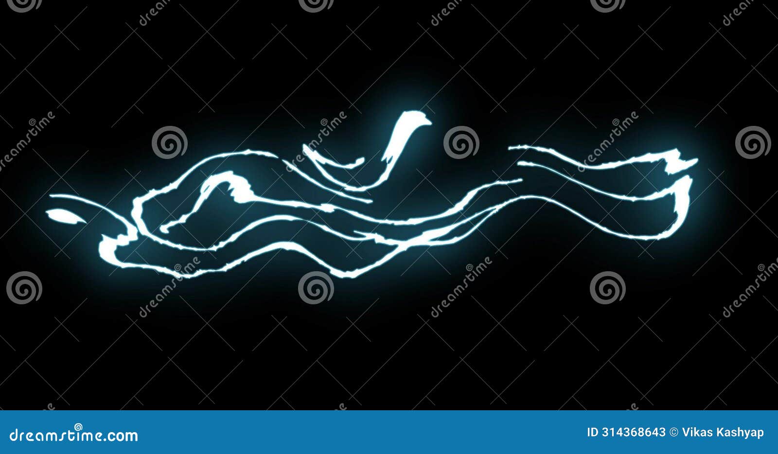 Line Elements with Glow Effect. Realistic Lightning. Stock Illustration ...