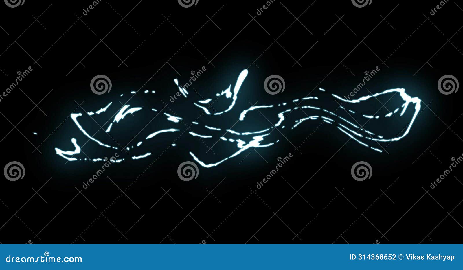 Line Elements with Glow Effect. Realistic Lightning. Stock Illustration ...