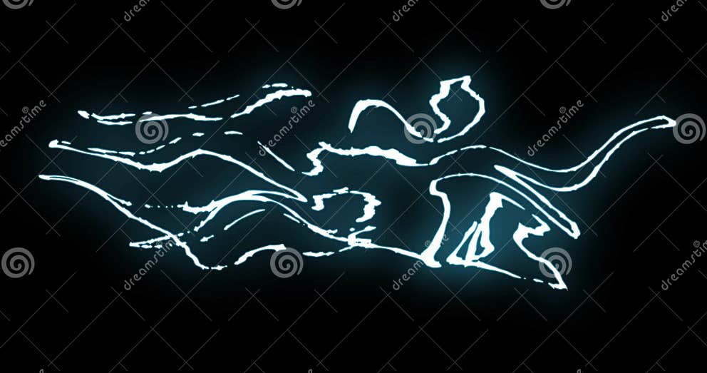 Line Elements with Glow Effect. Realistic Lightning. Stock Illustration ...