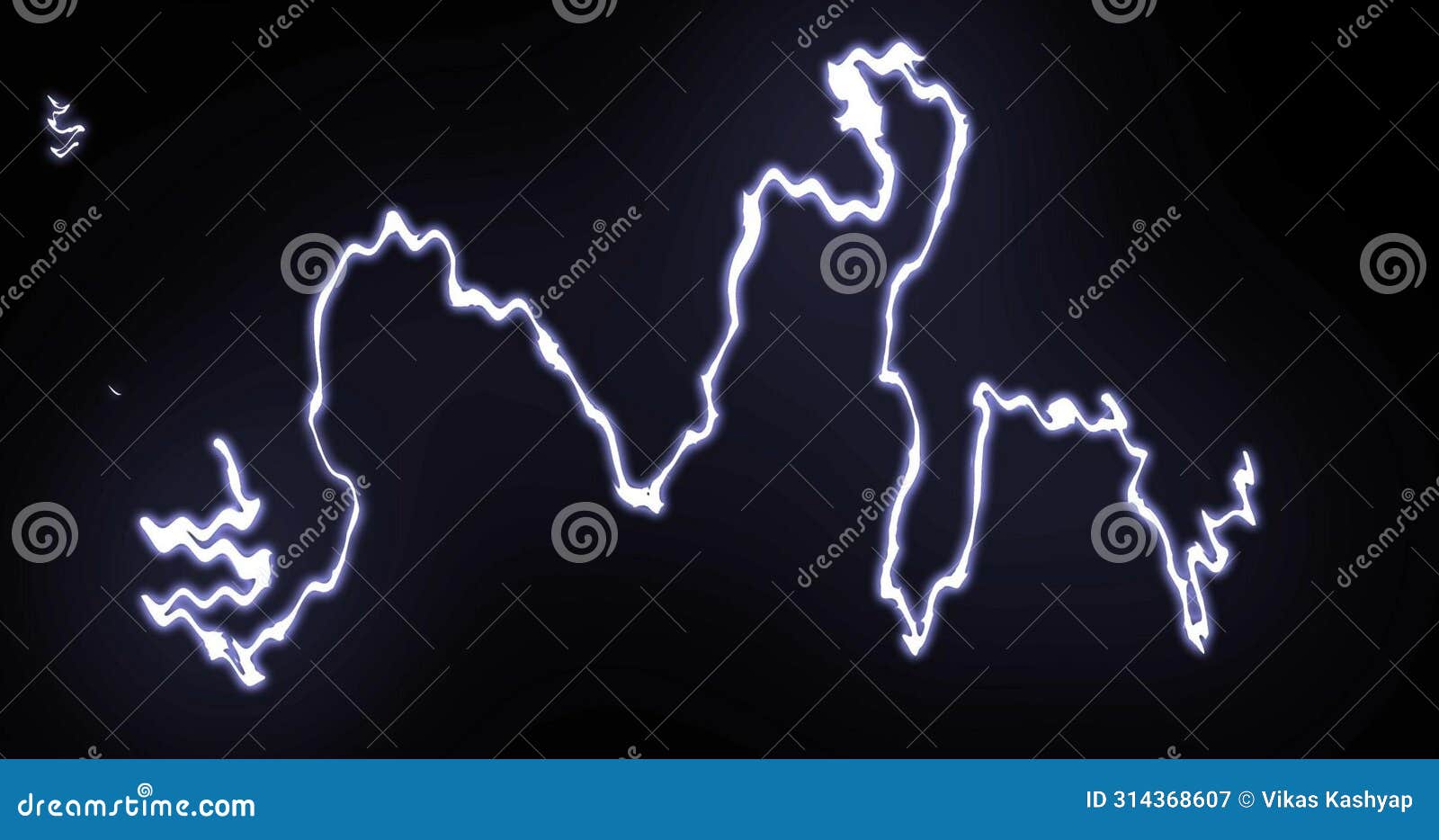 Line Elements with Glow Effect. Realistic Lightning. Stock Illustration ...