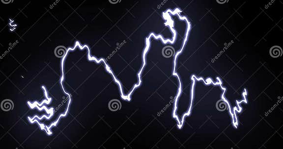 Line Elements with Glow Effect. Realistic Lightning. Stock Illustration ...