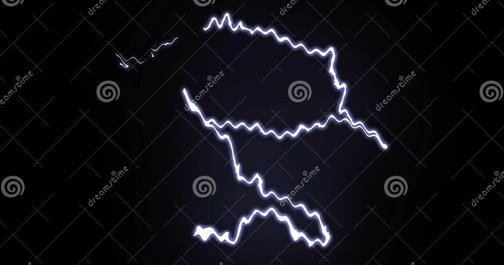 Line Elements with Glow Effect. Realistic Lightning. Stock Illustration ...