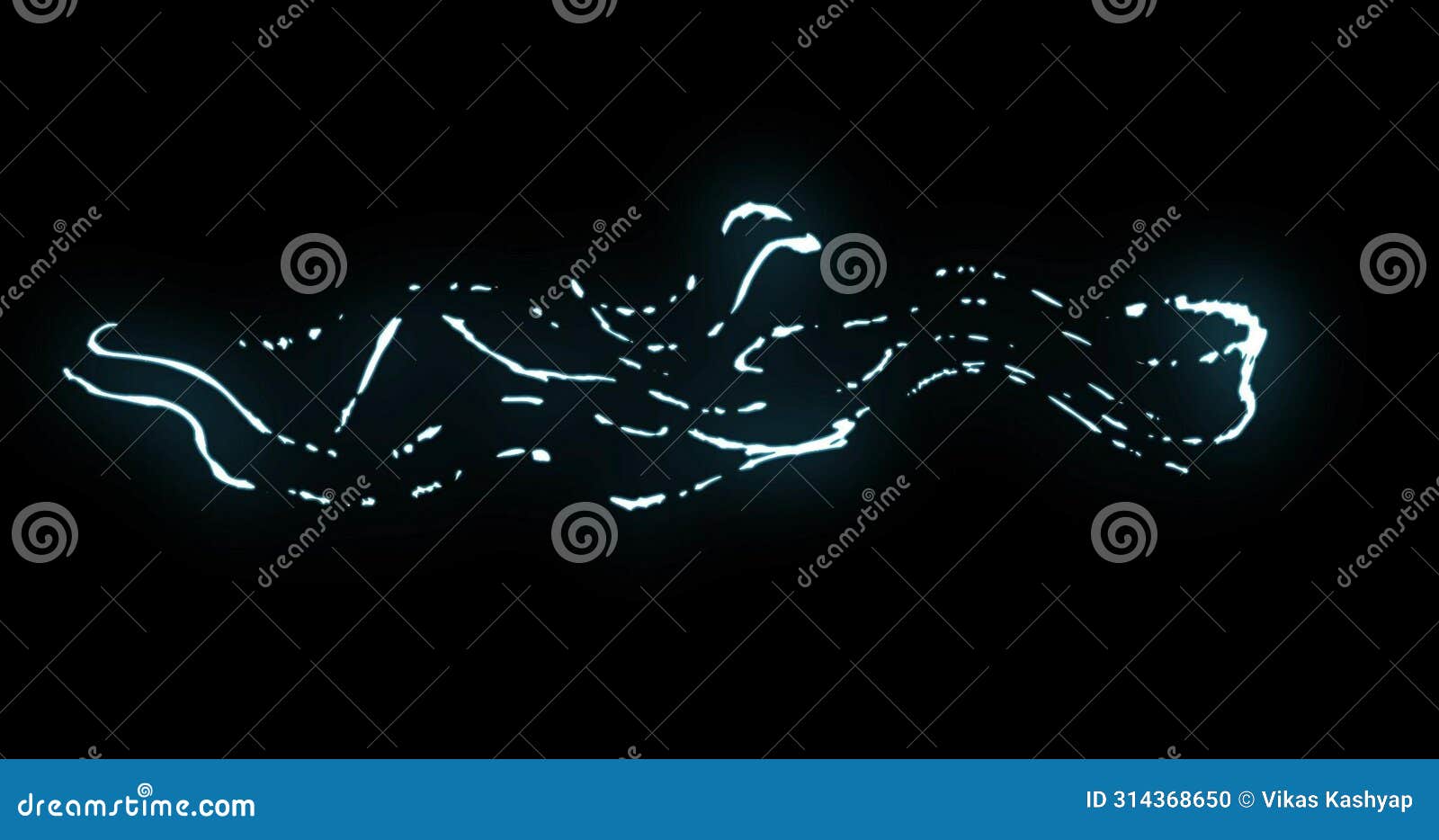 Line Elements with Glow Effect. Realistic Lightning. Stock Illustration ...