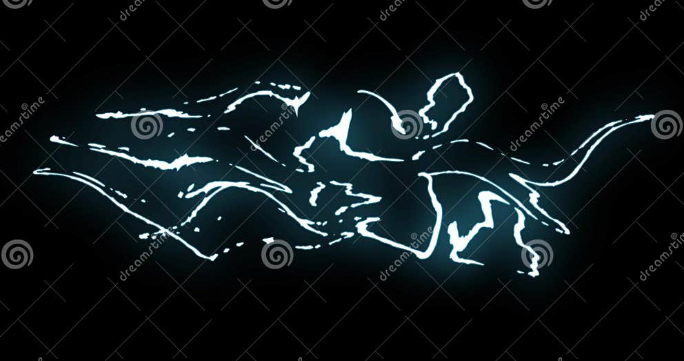 Line Elements with Glow Effect. Realistic Lightning. Stock Illustration ...