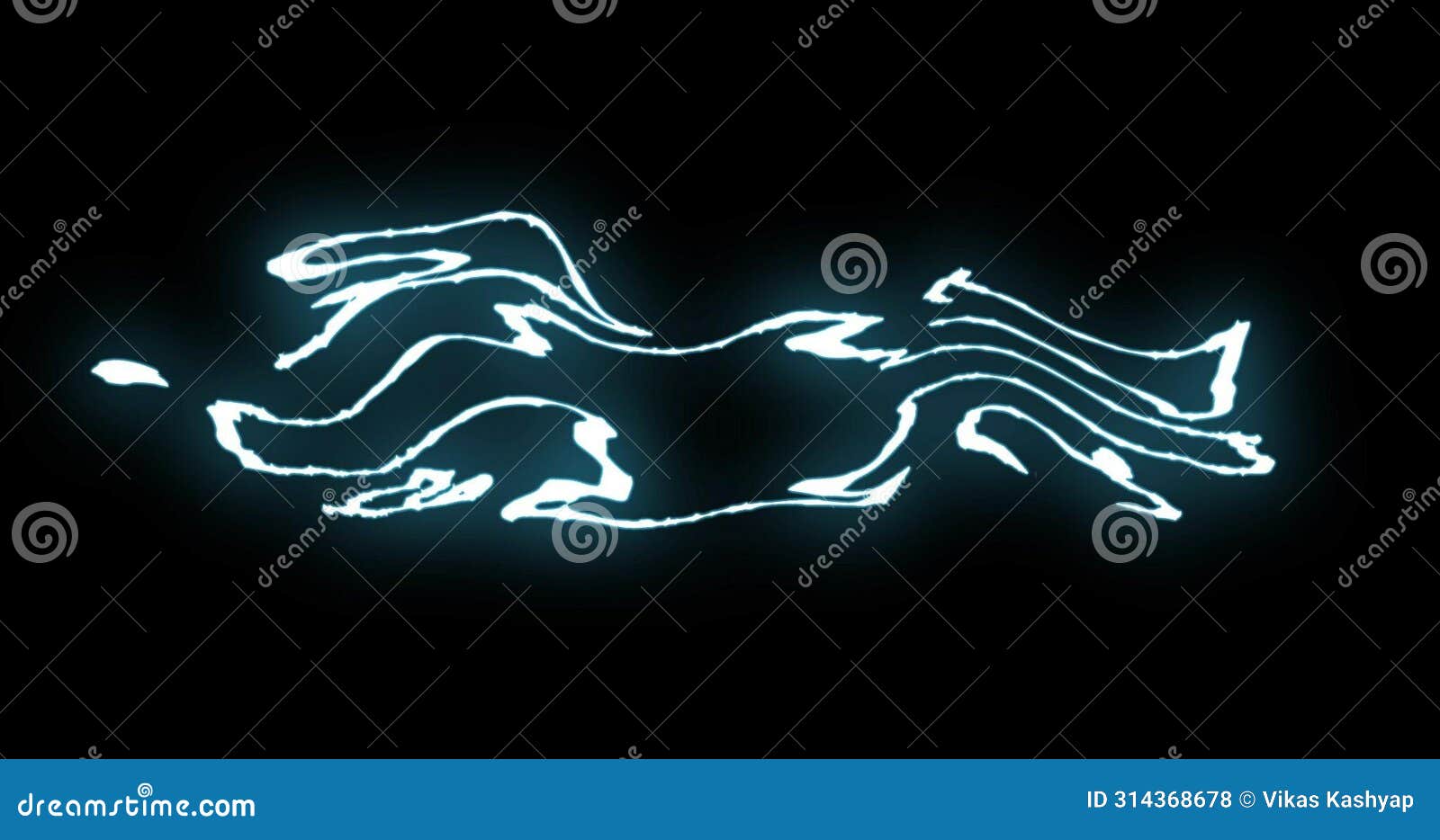 Line Elements with Glow Effect. Realistic Lightning. Stock Illustration ...