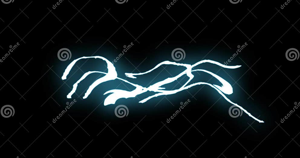 Line Elements with Glow Effect. Realistic Lightning. Stock Illustration ...