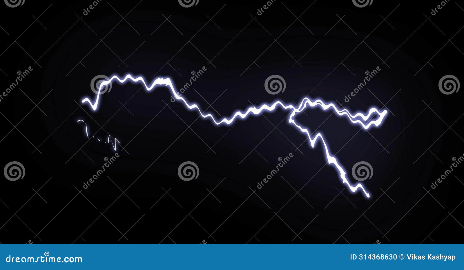 Line Elements with Glow Effect. Realistic Lightning. Stock Illustration ...