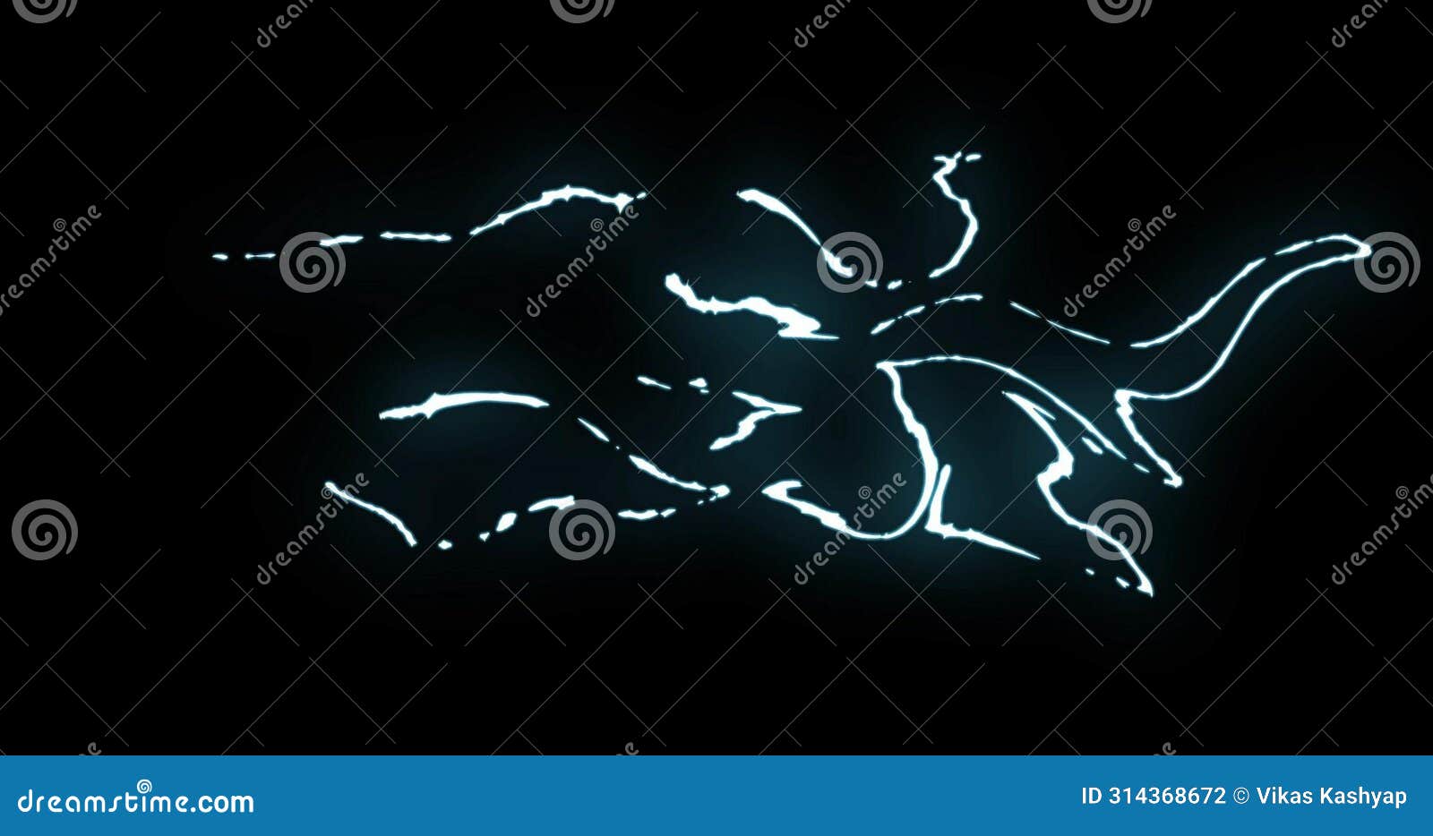 Line Elements with Glow Effect. Realistic Lightning. Stock Illustration ...