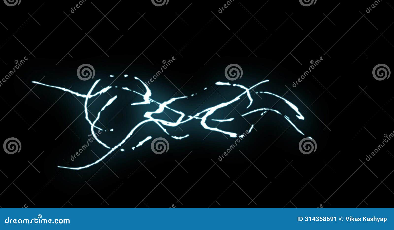 Line Elements with Glow Effect. Realistic Lightning. Stock Illustration ...