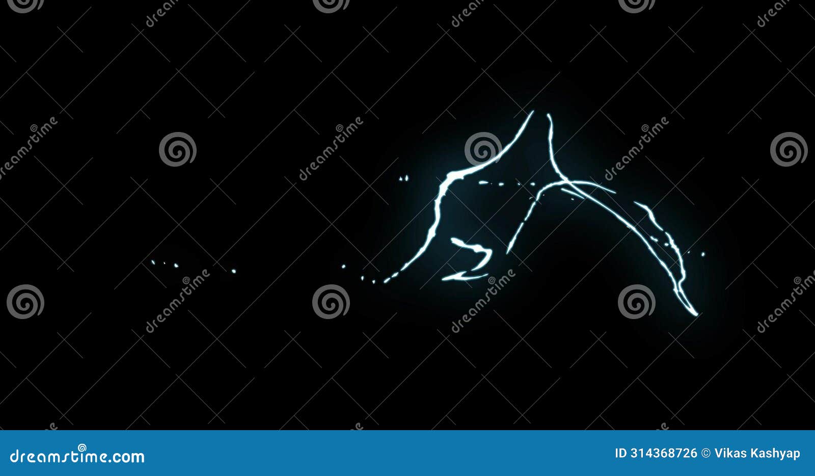 Line Elements with Glow Effect. Realistic Lightning. Stock Illustration ...