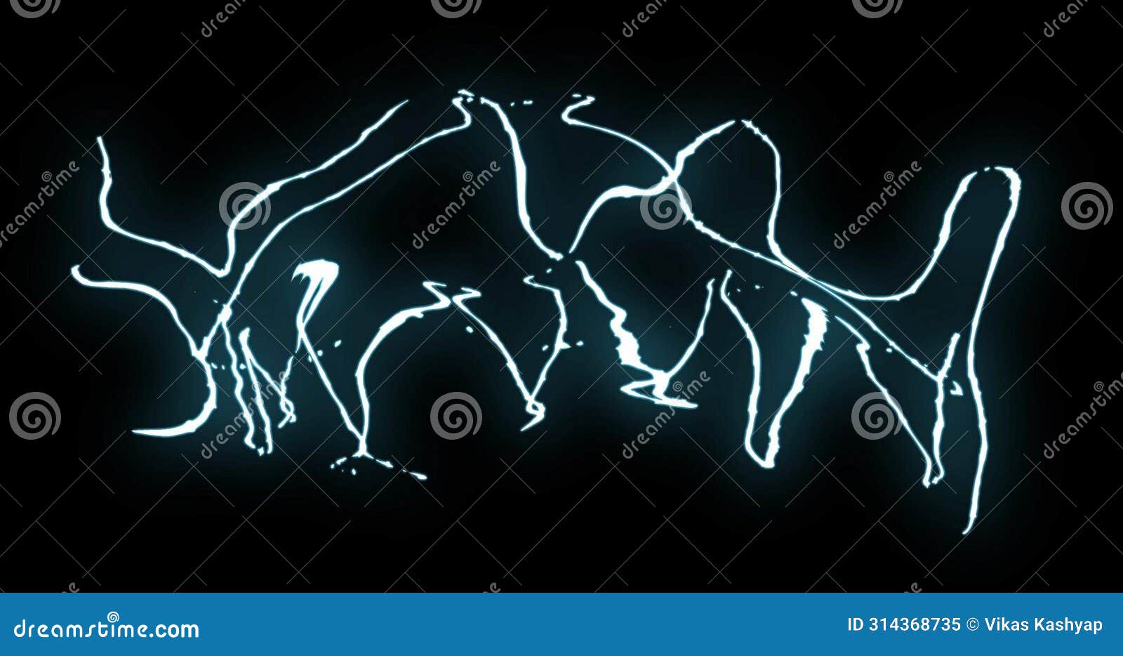 Line Elements with Glow Effect. Realistic Lightning. Stock Illustration ...