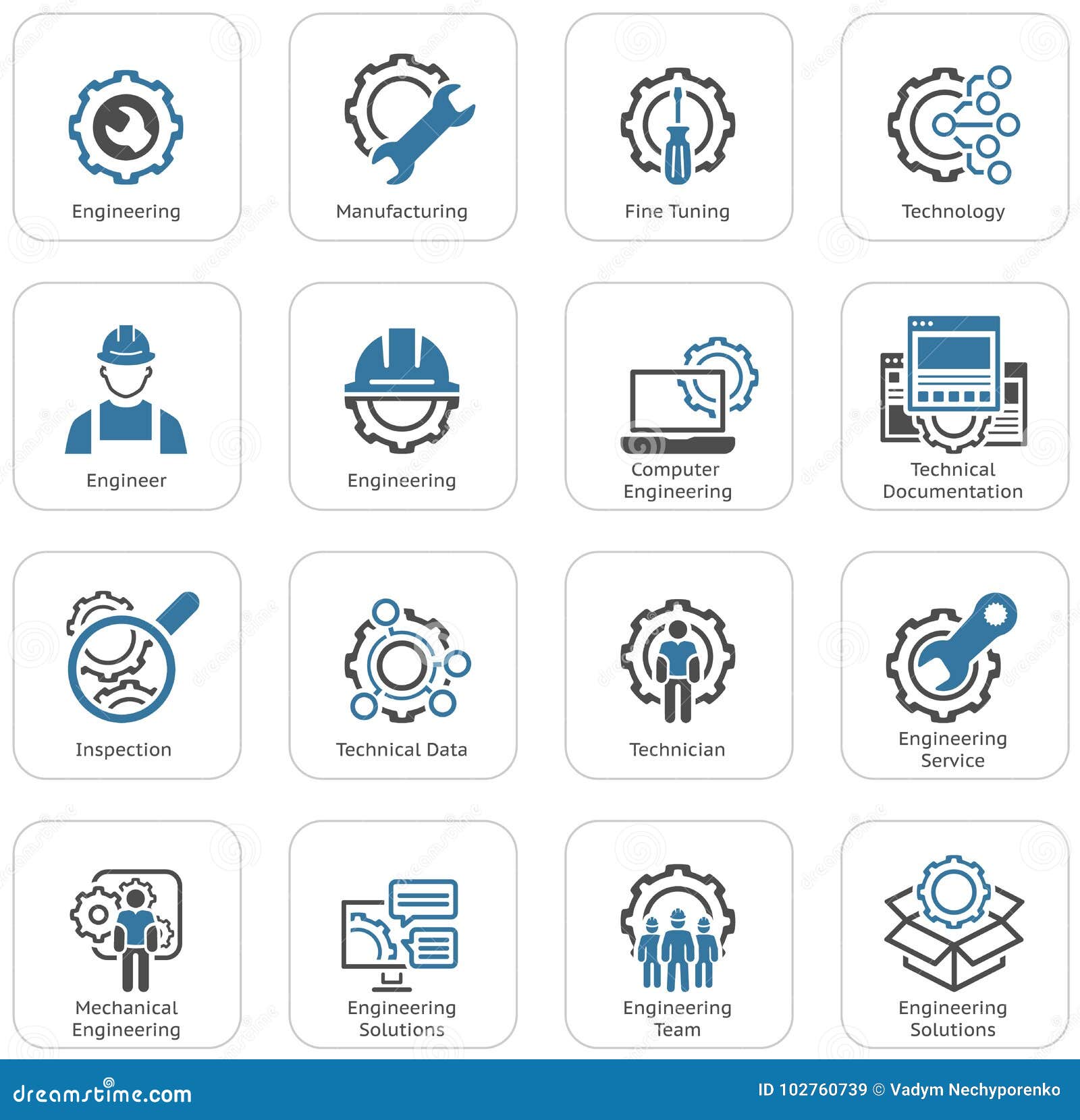 Line Engineering Icons stock vector. Illustration of design - 102760739
