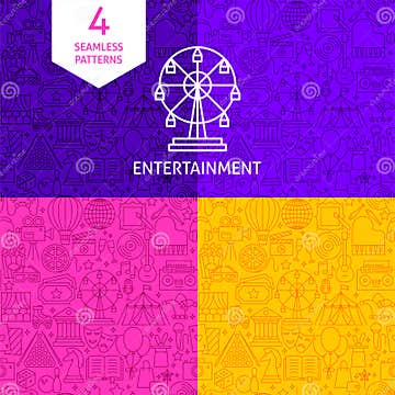 Line Entertainment Patterns Stock Vector - Illustration of sport, play ...