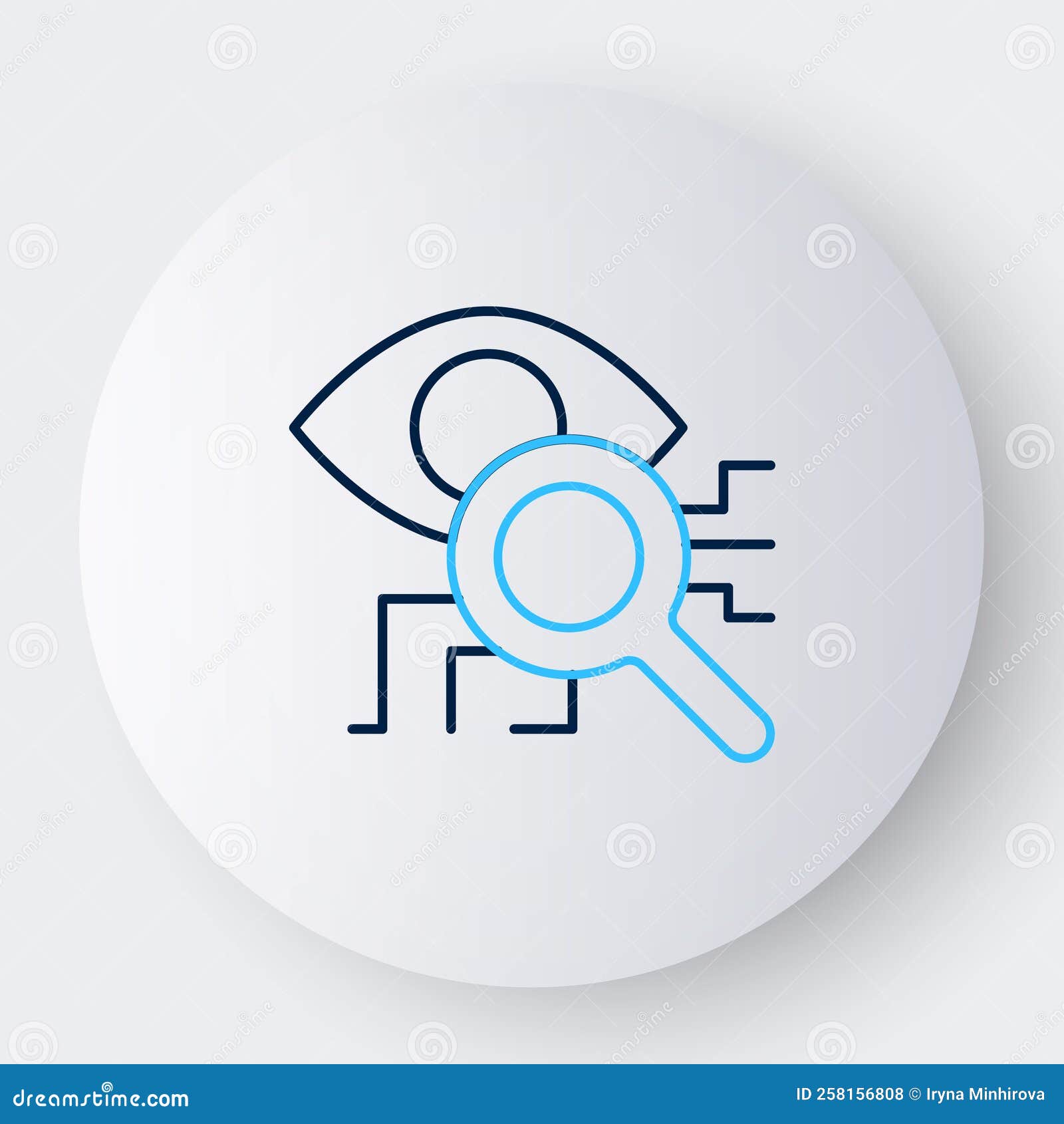 Line Eye Scan Icon Isolated On White Background. Retinal Scan. Scanning ... Line Eye Scan Icon Isolated On White Background. Retinal Scan. Scanning ...