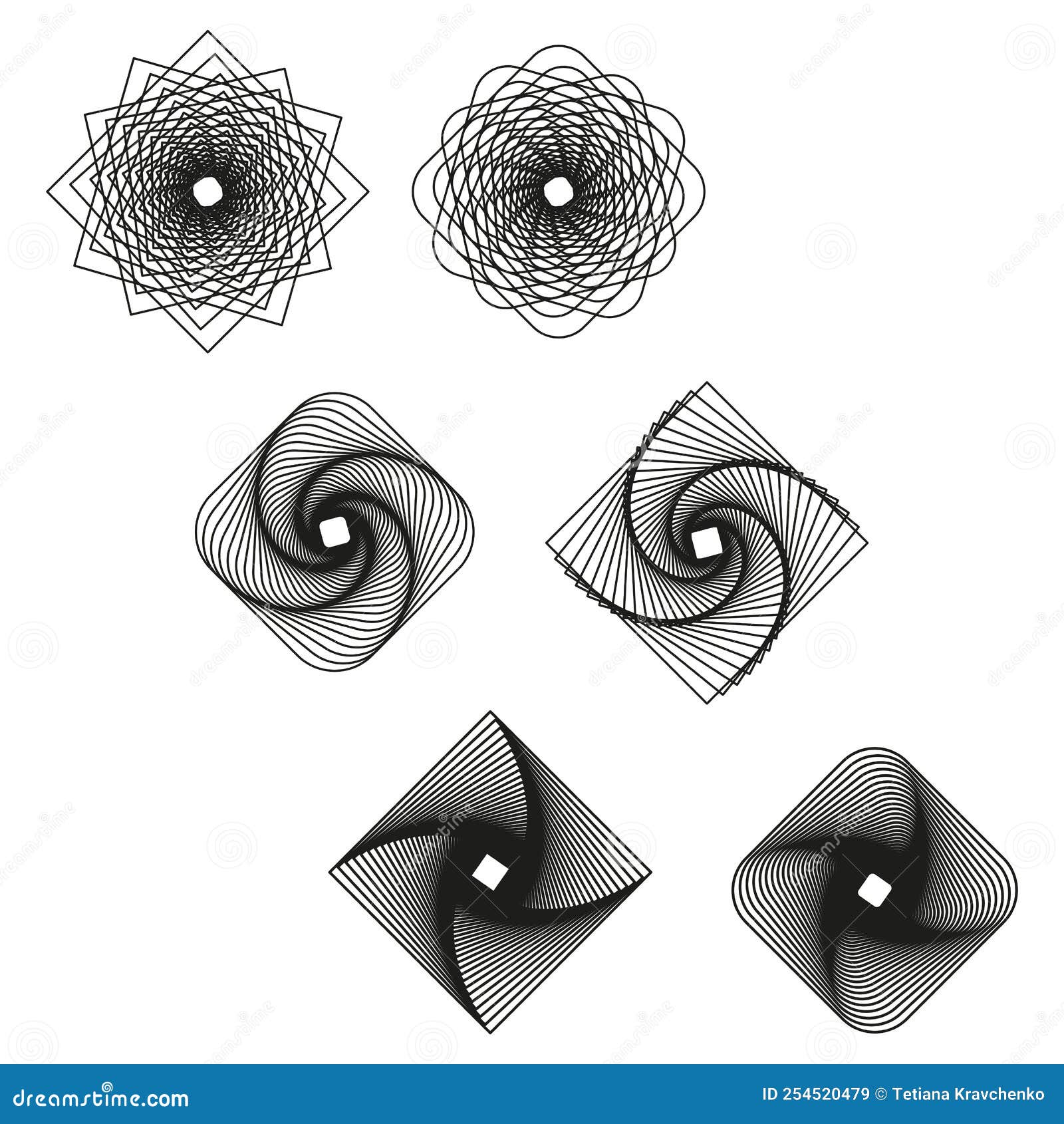 Line Figures Perspective. Geometric Element. Vector Illustration. Stock ...