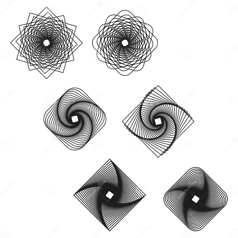 Line Figures Perspective. Geometric Element. Vector Illustration. Stock ...