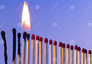 Line of Fire stock photo. Image of matches, queue, smoking - 5214