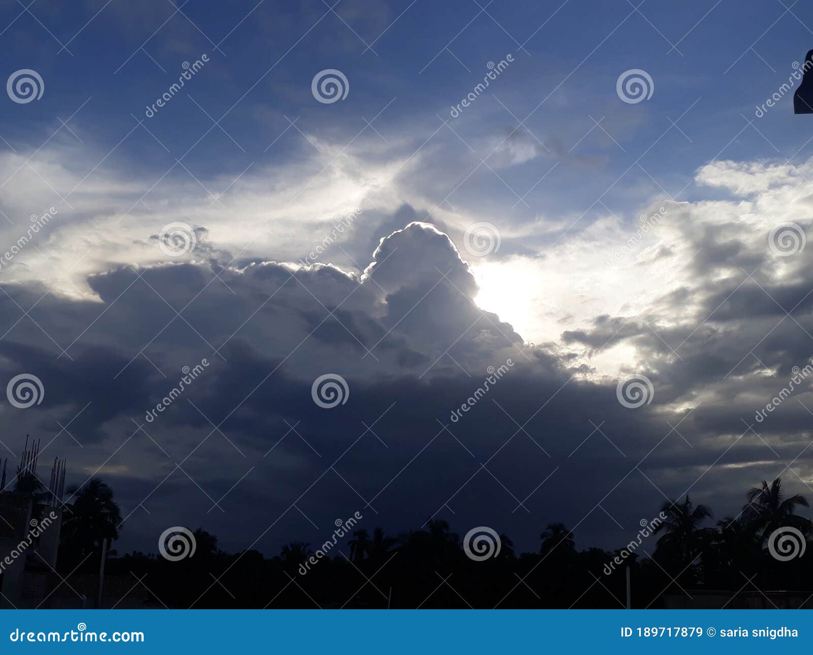 Line of Fire Besides the Dark Clouds Stock Image - Image of cloud ...