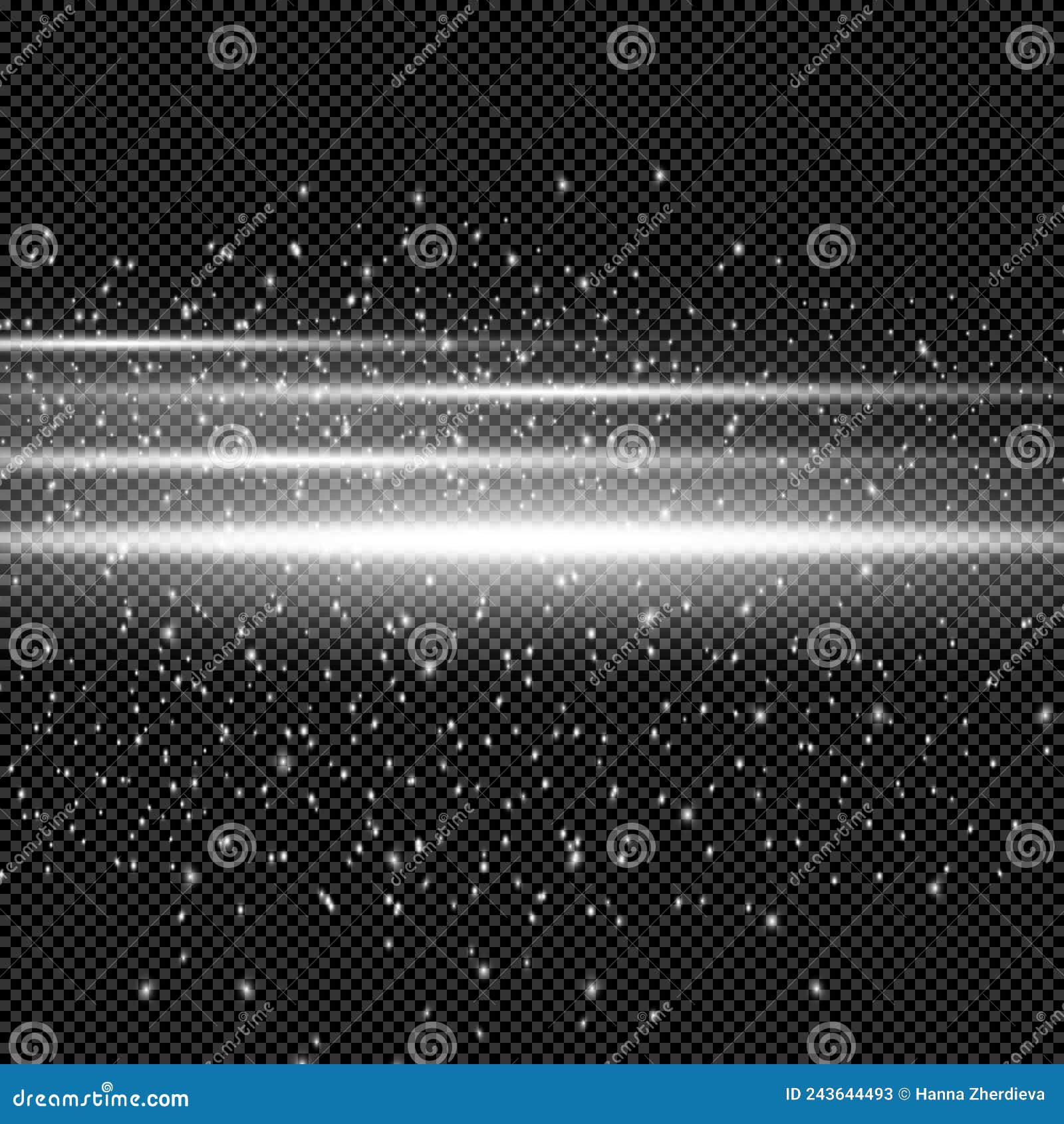 Line with Flares and Dust Isolated on Transparent Background. Silver ...