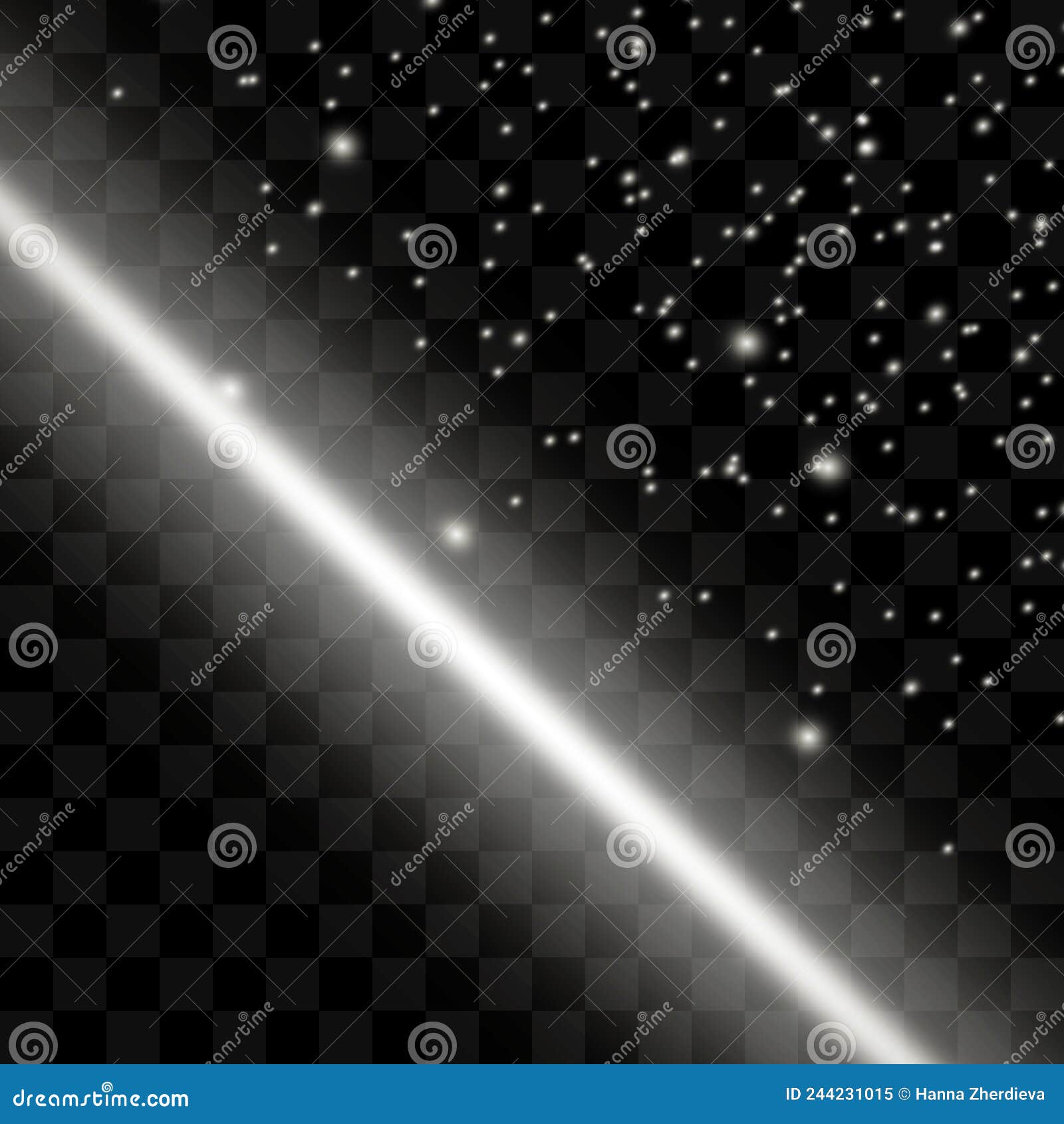 Line with Flares and Dust Isolated on Transparent Background. Stock ...