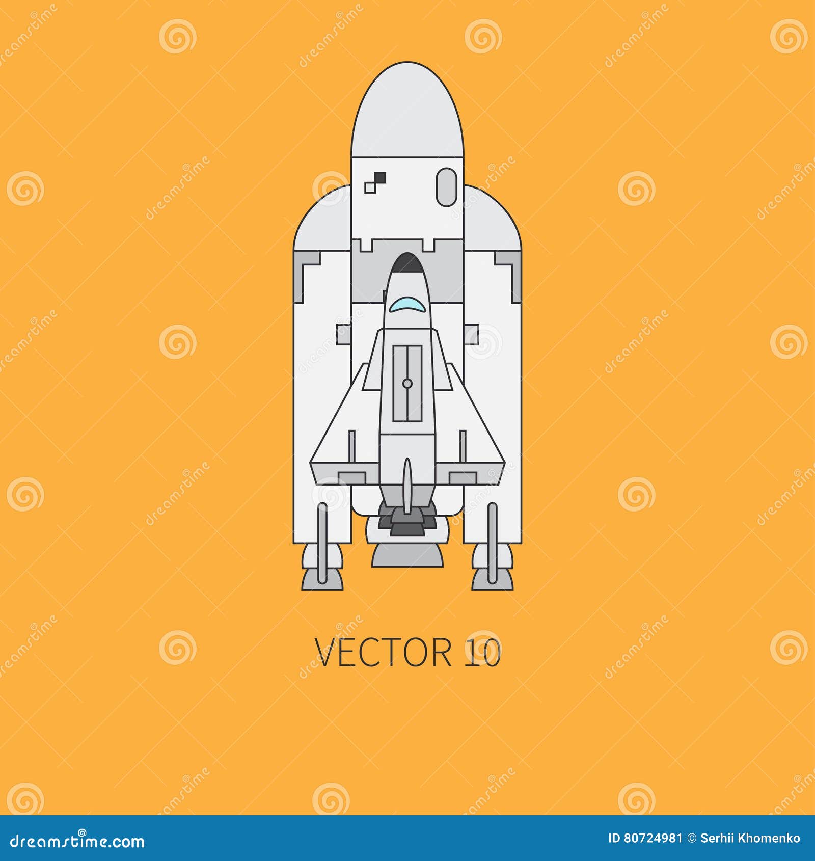 Two Color Aerospace Vector Icon From Astronomy Concept. Isolated Blue ...