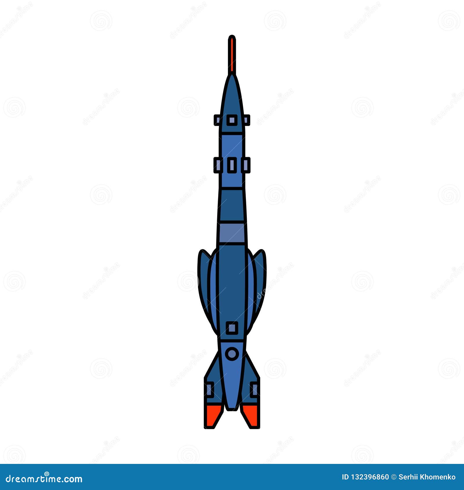 Line Flat Color Vector Icon Elements of Aerospace Program Geophysical ...