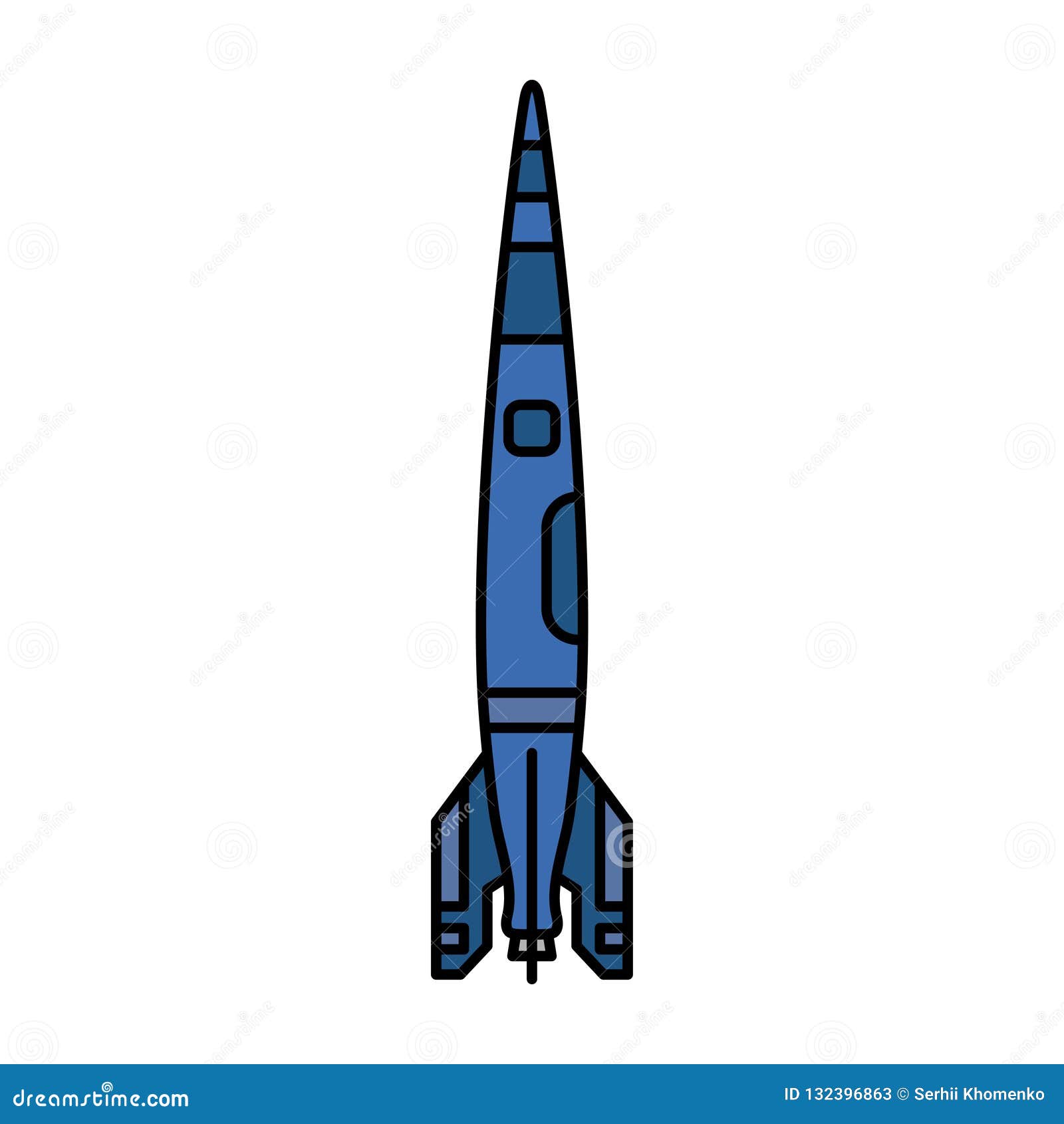 Line Flat Color Vector Icon Elements of Aerospace Program Geophysical ...