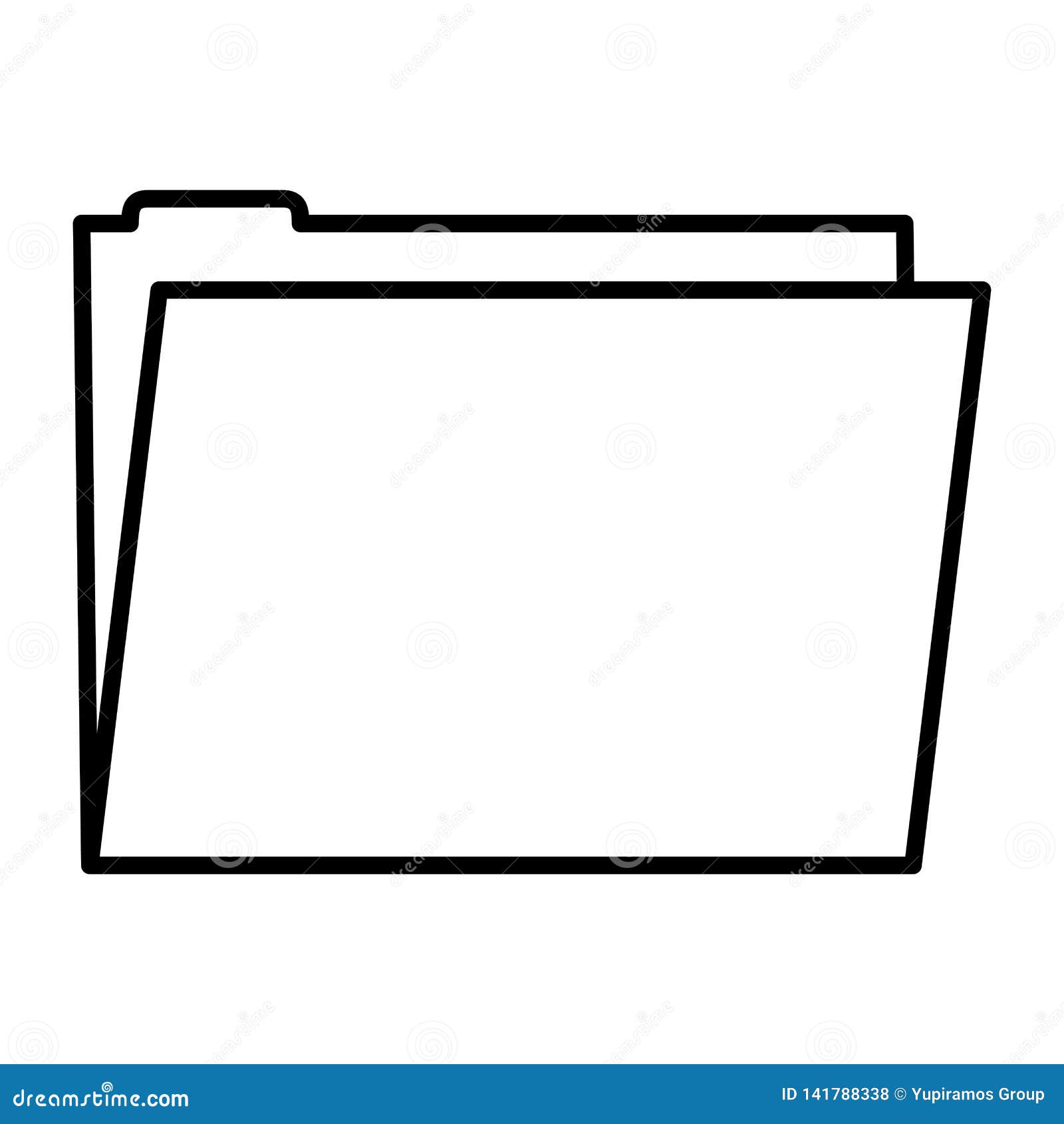 Line Folder File Office Data Information Stock Vector - Illustration of ...