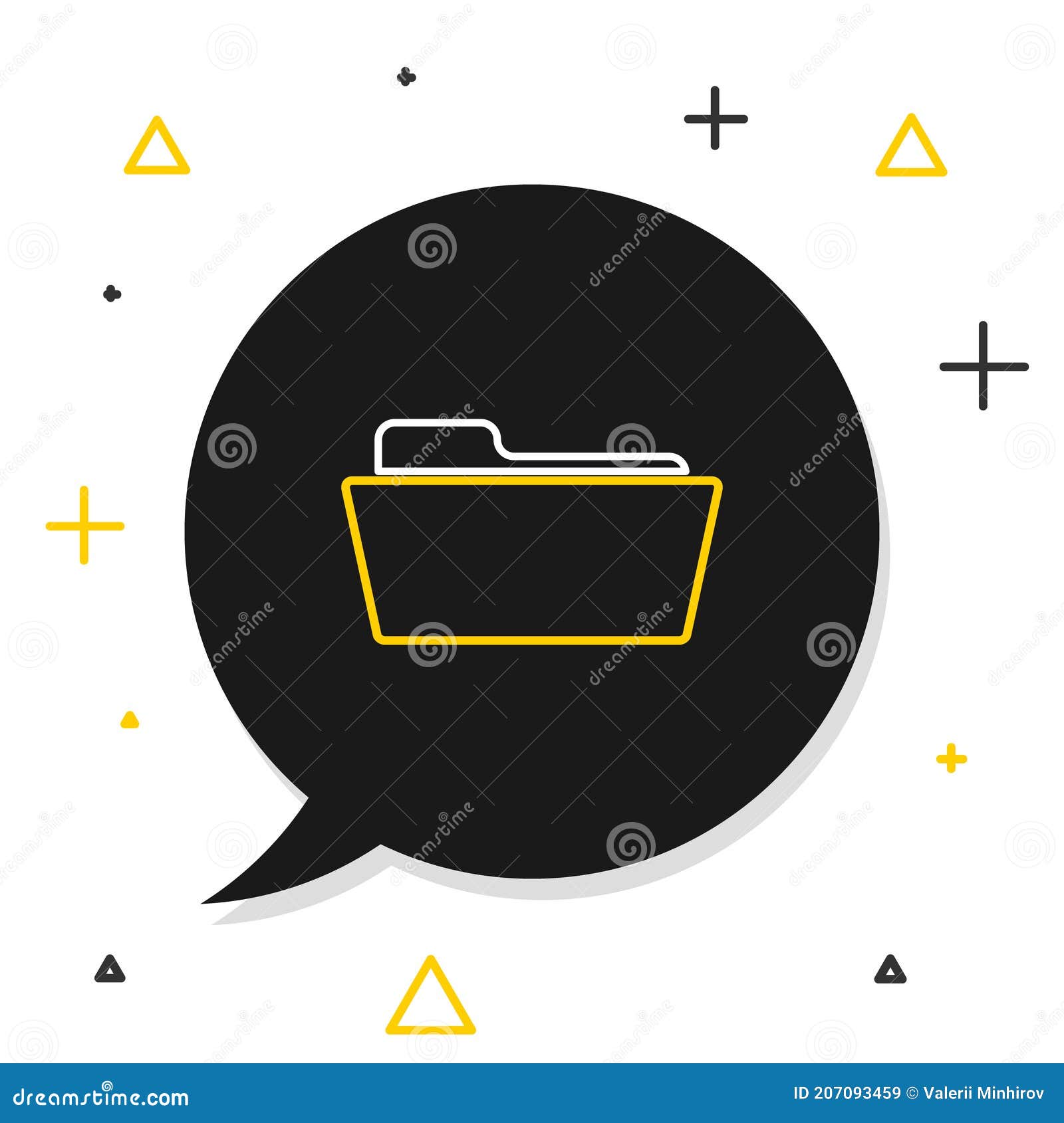 Line Folder Icon Isolated on White Background. Colorful Outline Concept ...